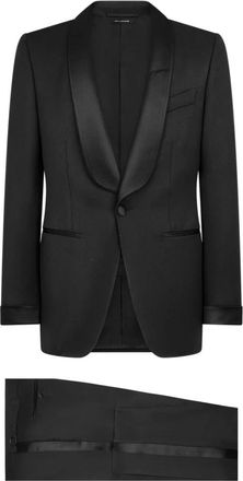 Tom Ford Homme, Costumes, Noir, Taille: M Tuxedo en laine avec profils en satin