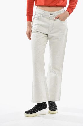 Stella McCartney Flared-Leg-Jeans mit All-Over-Logo 26cm Stella McCartney