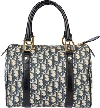 Dior Crossbody Bags - Christian Dior Trotter Monogram Boston Handbag - Gr. unisize - in Blau - f&uuml;r Damen