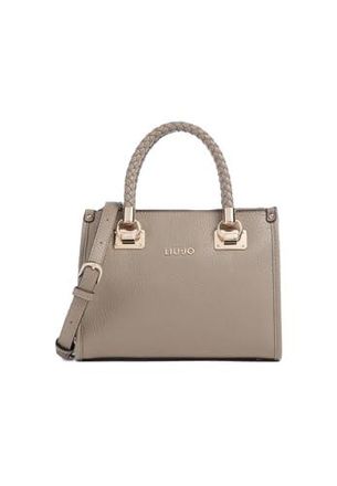Liu Jo Manhattan Sac &agrave; Main Desert Taupe, 24 x 19 x 10 cm, Similicuir avec bandouli&egrave;re r&eacute;glable