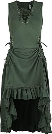 Vixxsin Robe Soleil Femme Robe Courte Vert S 95% Coton, 5% &Eacute;lasthanne