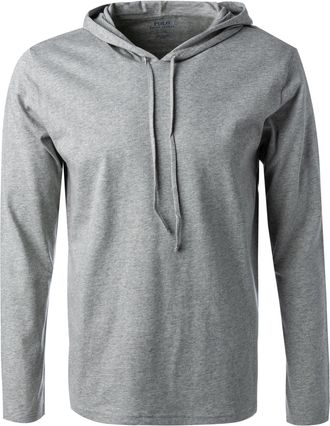 Polo Ralph Lauren Herren Hoodie grau Jersey-Baumwolle unifarben
