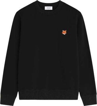 Maison Kitsun&eacute; Homme, Sweatshirts et sweats &agrave; capuche, Noir, Taille: M Fox Head Regular SweaT-shirt