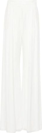 Max Mara Femme, Pantalons, Blanc, Taille: 36 FR Pantalon Palazzo Mari&eacute;e Soie