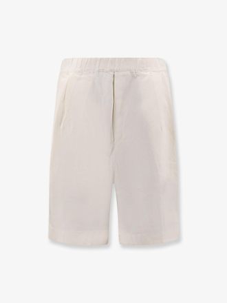 Laneus Viscose and linen bermuda shorts - LANEUS - gender_Man