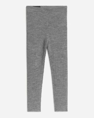 Arket Gerippte Leggings Aus Wollmischung -Grau