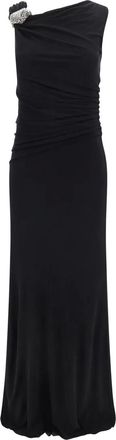 Alexander McQueen robe longue à design asymétrique - Noir
