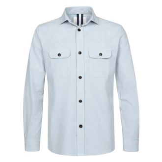 Profuomo Blaues Overshirt Stilvolles Modell - - Jackets - Herren - Blau - XL