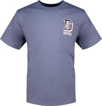 Dockers Graphic Tee T-Shirts, Logo Varsity Folkstone Gray, L Hommes