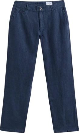 Portuguese Flannel Homme, Pantalons, Bleu, Taille: S Linen Pantalons Single Pleat
