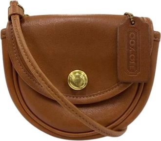 Coach Pre-owned Sac bandouli&egrave;re en cuir - Femme - Pre-owned - Brun - Taille: ONE Size