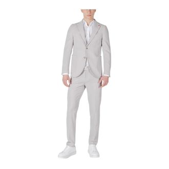 Mulish Moderner Schnitt Uni Sakko - - Suits - Herren - Grau - 3XL