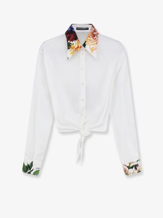 Dolce & Gabbana Cotton shirt with Knot - DOLCE & GABBANA - gender_Woman