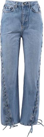 Rotate Rotate Birger Christensen, Femme, Jeans, Bleu, Taille: W27 Twisted Lacing Jeans Hydrangea