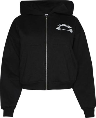 Saintwoods hoodie en coton à coupe crop - Noir