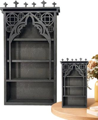 Generic Mondregal aus Holz - Kristall-Pr&auml;sentationsst&auml;nder, Wandschrank | Gotische dekorative Aufbewahrung f&uuml;r Schlafzimmer, Sammlung von Schmuckst&uuml;cken, Nage