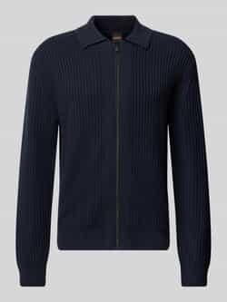 Boss Orange by Hugo Boss Strickjacke aus Schurwolle mit Rei&szlig;verschluss