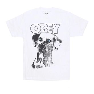 Obey Dalmation Print Tee Wei&szlig;es Shirt - - Tops - Herren - Wei&szlig; - XL
