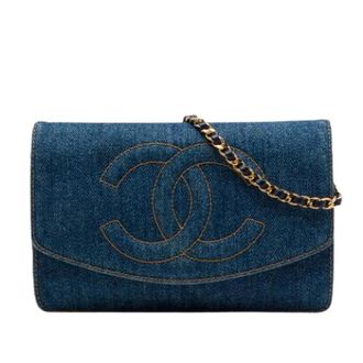 Chanel Pre-owned Vintage Denim Crossbody Bag - - Pre-owned - Damen - Blau - ONE SIZE
