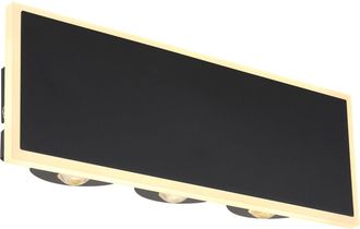 Globo Lighting LED-Wandleuchte - Schwarz matt - Kunststoff - Metall - 25 x 9 cm