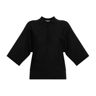 Lisa Yang Norie Cashmere Polo - - Knitwear - Damen - Schwarzk - XS