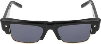 Valentino Schwarze und Goldene Sonnenbrille - - Accessories - unisex - Schwarzk - 52 MM