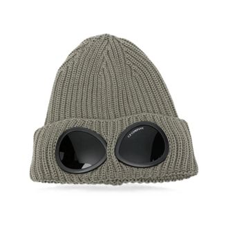 C.P. Company Extrafine Merino Wool Goggle Beanie - - Accessories - Herren - Gr&uuml;n - ONE SIZE