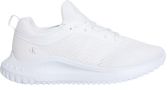 Calvin Klein Damen Runner Sneaker Eva Sock Tech Mix mit Logo, Wei&szlig; (Triple Bright White), 40