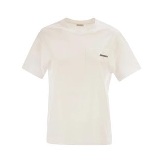 Brunello Cucinelli T-Shirt - - Tops - Damen - Wei&szlig; - L