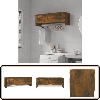 vidaXL Kleiderschrank R&auml;uchereiche 100x32,5x35 cm Holzwerkstoff - Holzschrank - Kleiderschrank - Garderobe - Kommode - M&ouml;bel