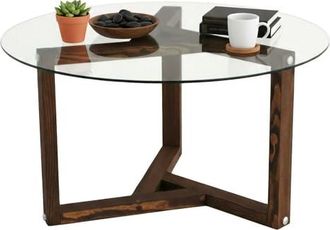 Dmora Couchtisch Phaedra 75x75x40 cm Grau Rauch-Effekt