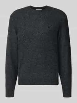 Carhartt Work in Progress Strickpullover mit Logo-Stitching Modell CURTIS