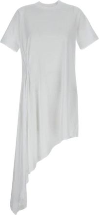 Loulou Studio Femme, Robes, Blanc, Taille: 40 FR Igari Asymmetric T-shirt Dress