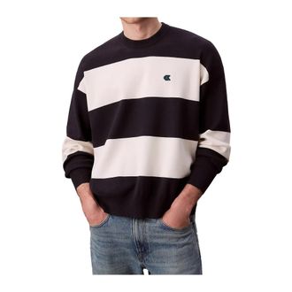 Calvin Klein Tech Knit Stripe Relaxed Jumper - - Knitwear - Herren - Mehrfarbig - XS