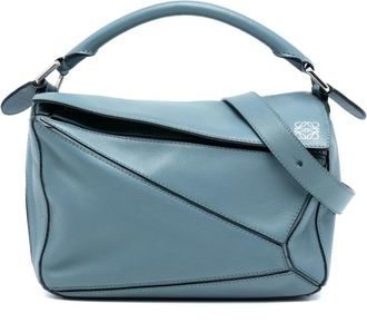 Loewe Hobo Bags - Small Calfskin Puzzle Satchel - Gr. unisize - in Blau - f&uuml;r Damen