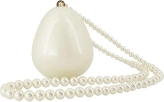 Simone Rocha Hobo Bags - Micro Egg Crossbody - Synthetic - White - Gr. unisize - in Beige - für Damen