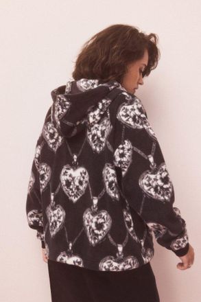 Next Fleecejacke Polar-Fleece mit halben RV, Herz und Schloss (1-St)