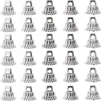 Angoily 200pcs Splitter Weihnachten Ornament Kappen, 0, 51 Zoll Runde Weihnachten Kleiderbügel Kappen Ersatz für Baum Ball Ornamente