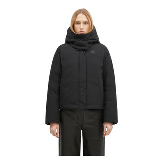 Maison Kitsun&eacute; Fox-Patch Pufferjacke - - Jackets - Damen - Schwarzk - XS