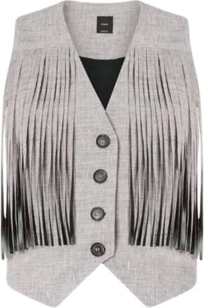 Pinko Pinko, Femme, Vestes, Noir, Taille: 46 FR Boretto Vest