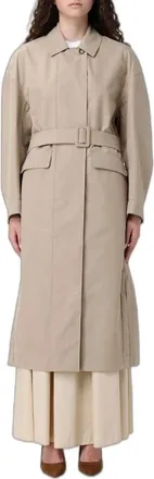 Max Mara Trench-coat long &agrave; boutonnage simple - Femme - Manteaux - Beige - Taille: 36 FR