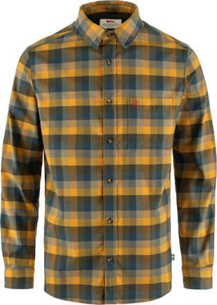 Fj&auml;llr&auml;ven Herren Lappland Stretch Flannel Shirt, Laurel Green/Mountain Blue, M