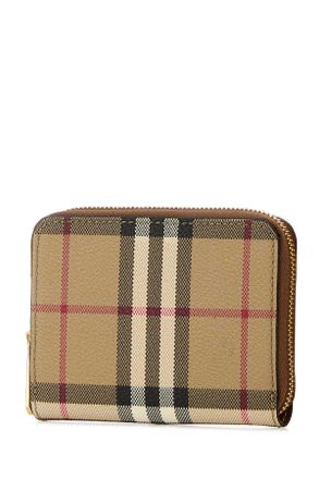 Burberry Womens Printed Canvas Wallet Vntgchkbriarbrown Portafogli