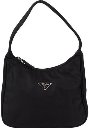 Prada Crossbody Bags - Prada Black Nylon Triangle Vintage Re-Edition Hand - Gr. unisize - in Schwarz - f&uuml;r Damen