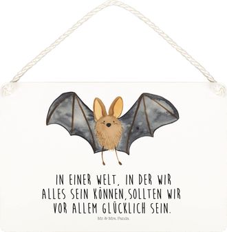 Mr. & Mrs. Panda Schild Fledermaus Fl&uuml;gel DIN A5 - Geschenk, Lustige Spr&uuml;che, mit Spruch, kleine aufmerksamkeit, holzbild, T&uuml;rschild, wandtafel