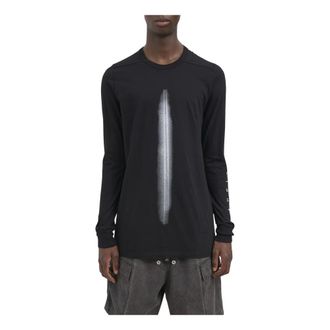 Rick Owens Level LS T - Homme - Tops - Noir - Taille: L