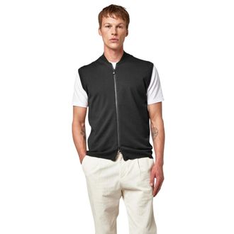 Alpha Studio Homme, Pulls, Noir, Taille: 3XL Urban Double-Pull Zip Bomber Vest
