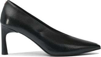 Halmanera Hohe Schuhe - Pointed Toe Heeled Shoes In Polished Calf Leather - Gr. 37,5 (EU) - in Schwarz - f&uuml;r Damen