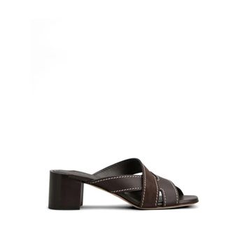 Tod's Femme, Chaussures, Brun, Taille: 39 EU Sandales &agrave; brides crois&eacute;es en cuir et daim