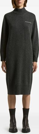 PESERICO robe en cachemire à détail sur la poitrine - Gris